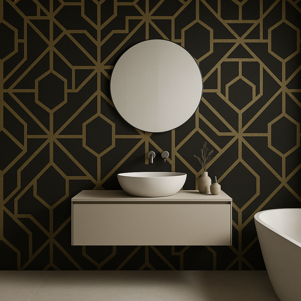 Lux Noir 3D Tapeta za Kupatilo - 3D Tapete
